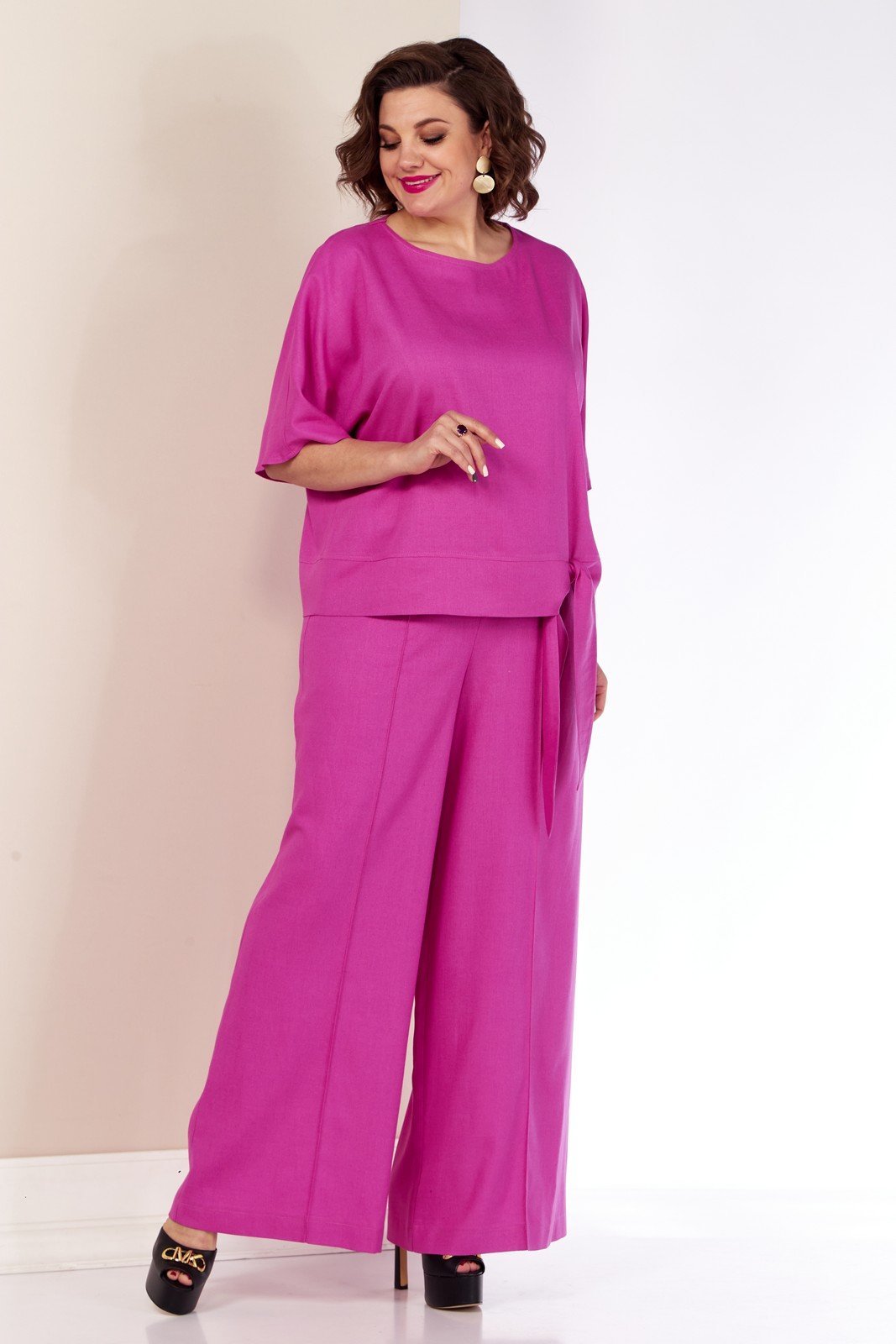 Костюм брючный 4055 фуксия Shetti купить - 6% скидка | в наличии